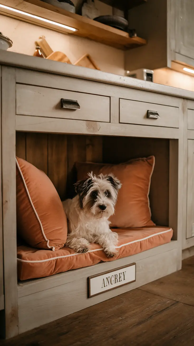 10 Rustic Farmhouse Kitchen Design Ideas with Dog Space ...