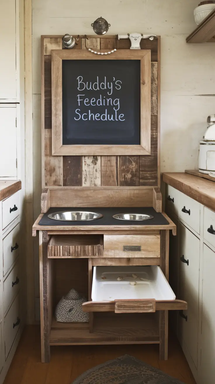 10 Rustic Farmhouse Kitchen Design Ideas with Dog Space ...