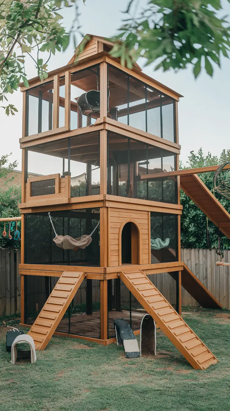 22 Outdoor Cat Enclosure Ideas for Safe and Happy Felines ...