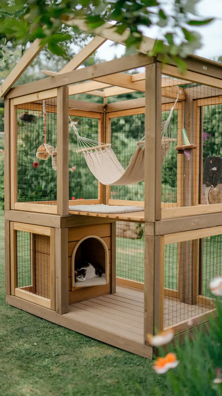 22 Outdoor Cat Enclosure Ideas for Safe and Happy Felines ...