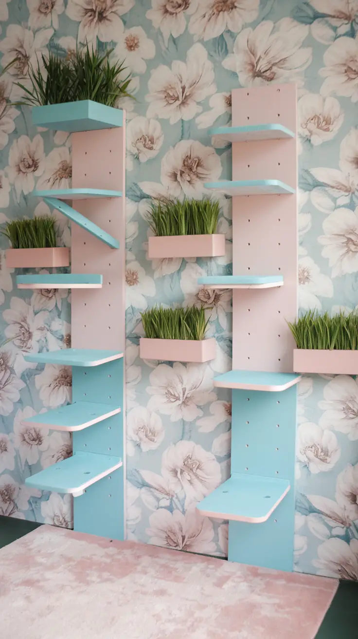 10+ Cat Wall Design Ideas: Elevate Your Cat’s World in Pastel ...