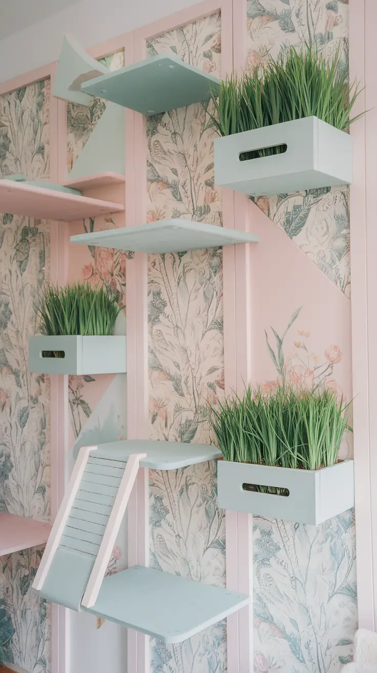 10+ Cat Wall Design Ideas: Elevate Your Cat’s World in Pastel ...
