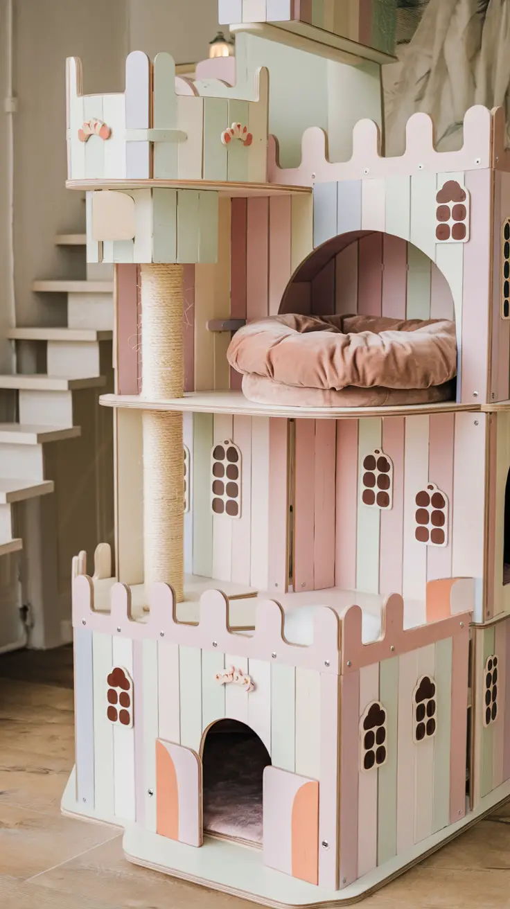 10+ Cat Wall Design Ideas: Elevate Your Cat’s World in Pastel ...