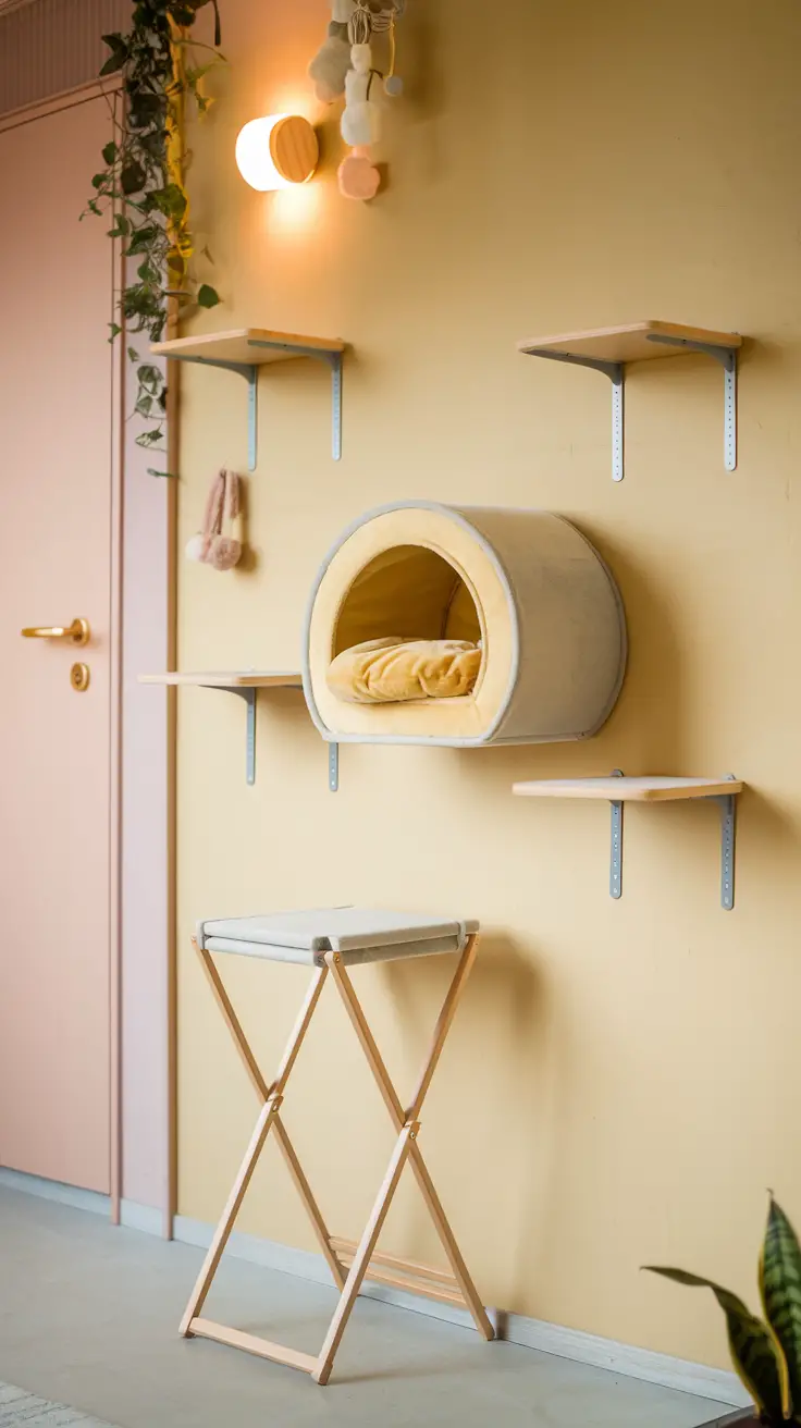 10+ Cat Wall Design Ideas: Elevate Your Cat’s World in Pastel ...