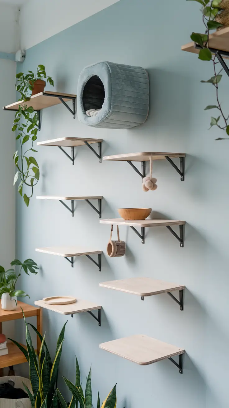 10+ Cat Wall Design Ideas: Elevate Your Cat’s World in Pastel ...