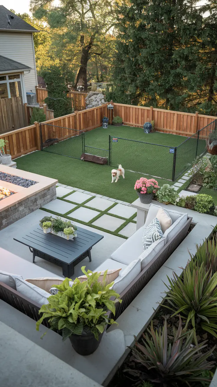 10+ Amazing L-Shaped Backyard Designs with Outdoor Dog Areas ...