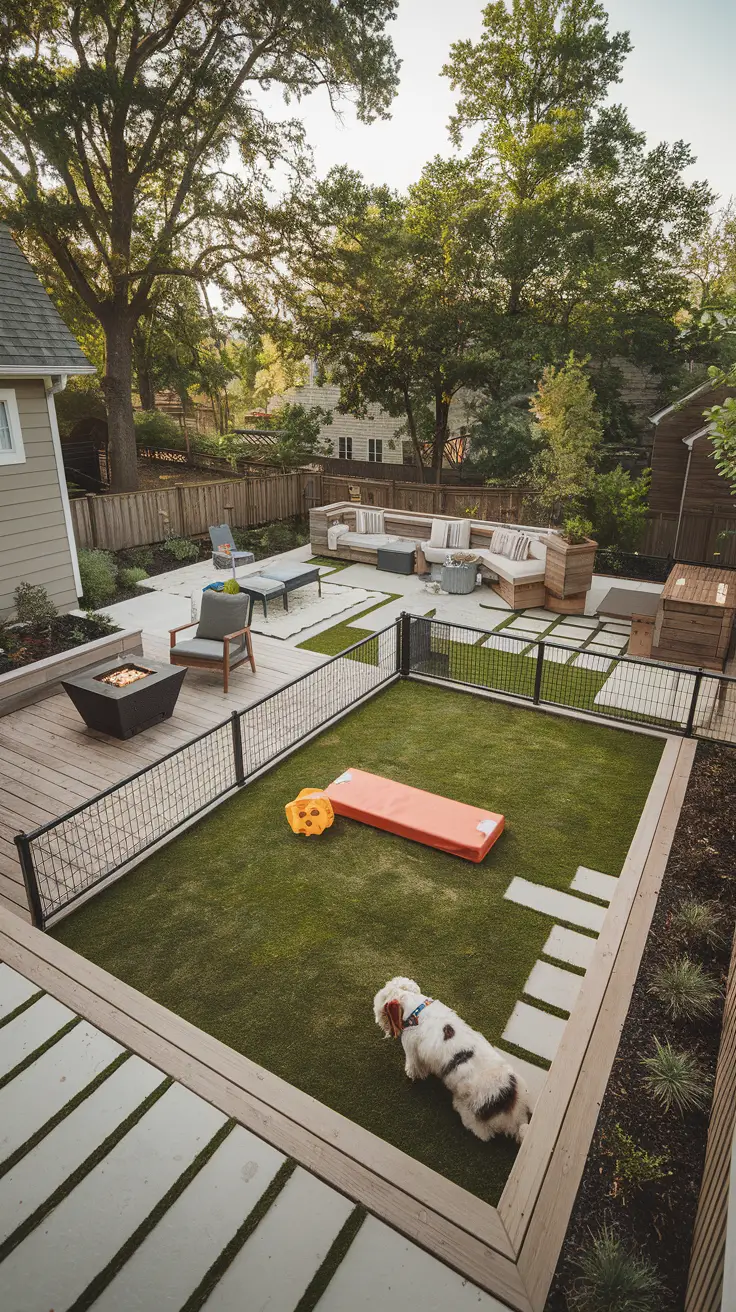 10+ Amazing L-Shaped Backyard Designs with Outdoor Dog Areas ...