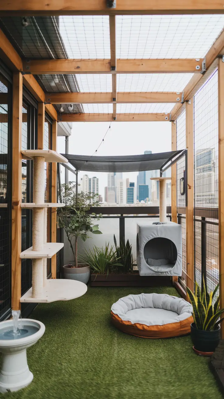 10 Budget DIY Wooden Catio Plans - middlekingdomrescue.com