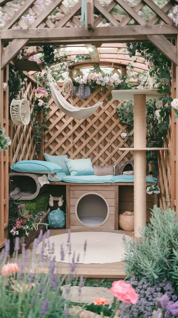 10 Budget DIY Wooden Catio Plans - middlekingdomrescue.com