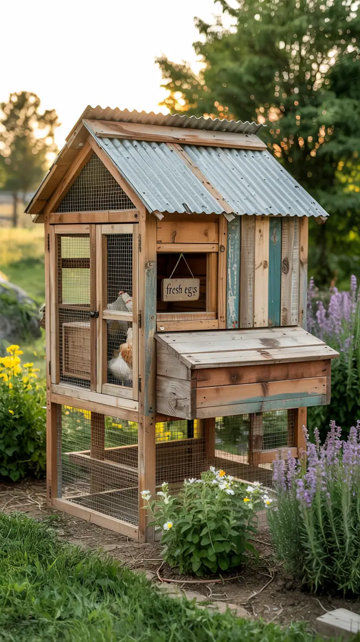 10+ Rustic Wooden Chicken Pen Ideas on a Budget - middlekingdomrescue.com