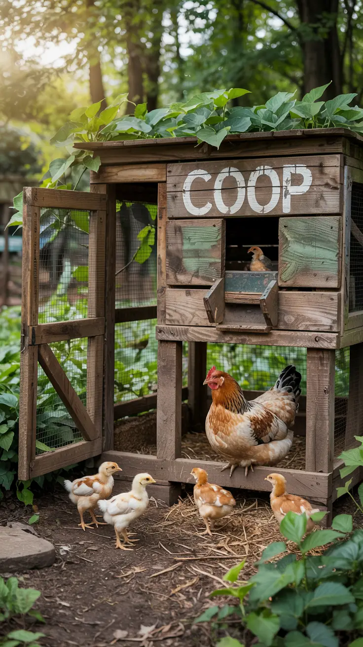 10+ Rustic Wooden Chicken Pen Ideas on a Budget - middlekingdomrescue.com