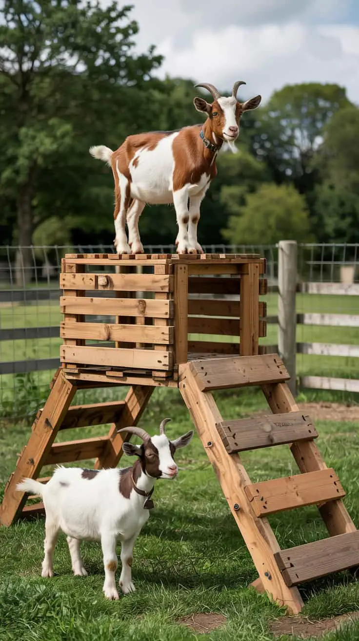 10+ Goat Playground Ideas with Fencing and Platforms ...