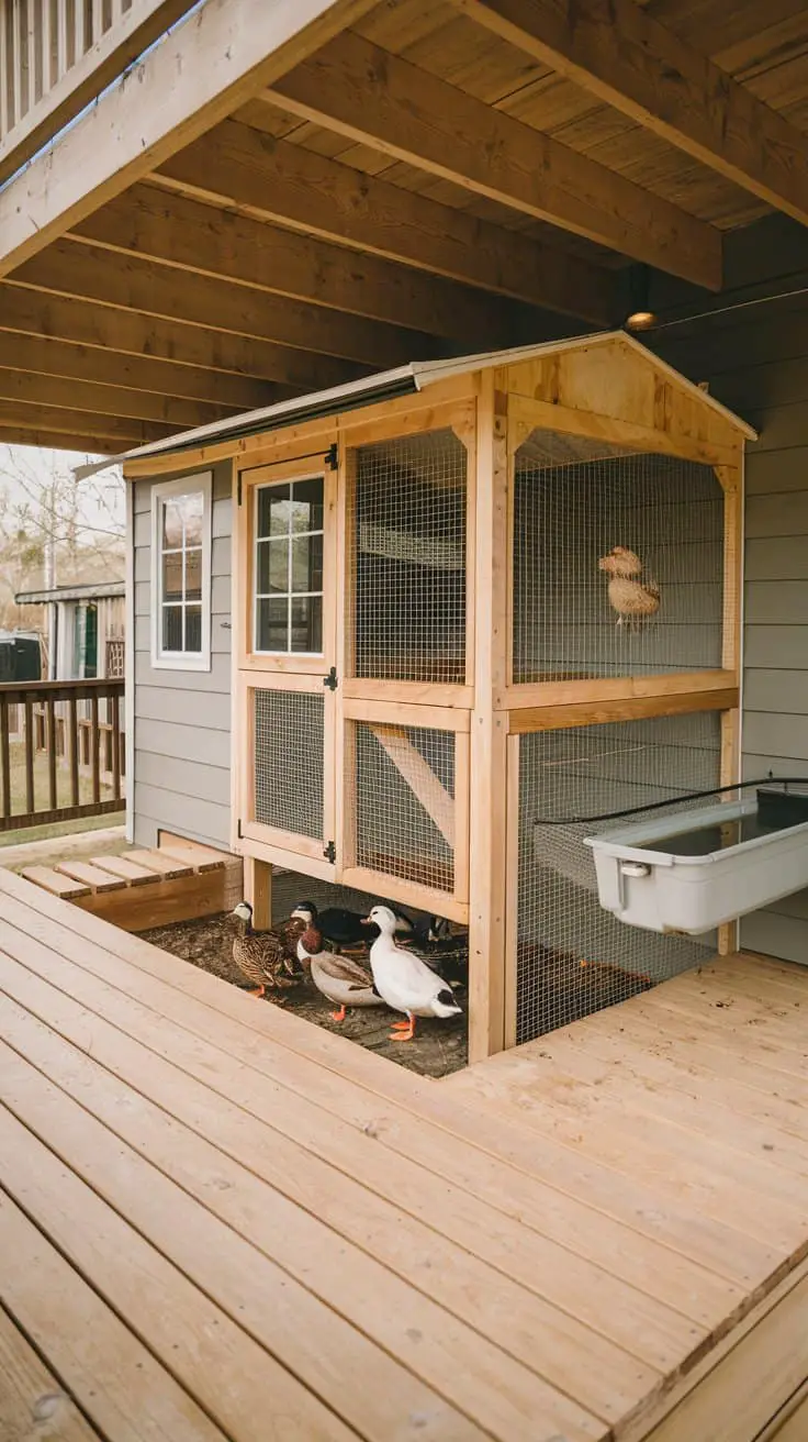 6 Duck Run and Pool Designs That Integrate Into Your Wooden Deck ...