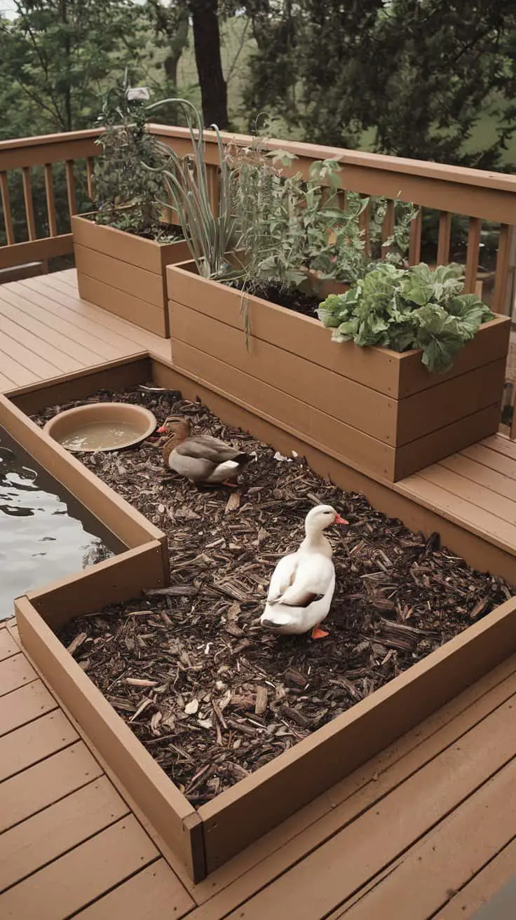 6 Duck Run and Pool Designs That Integrate Into Your Wooden Deck ...