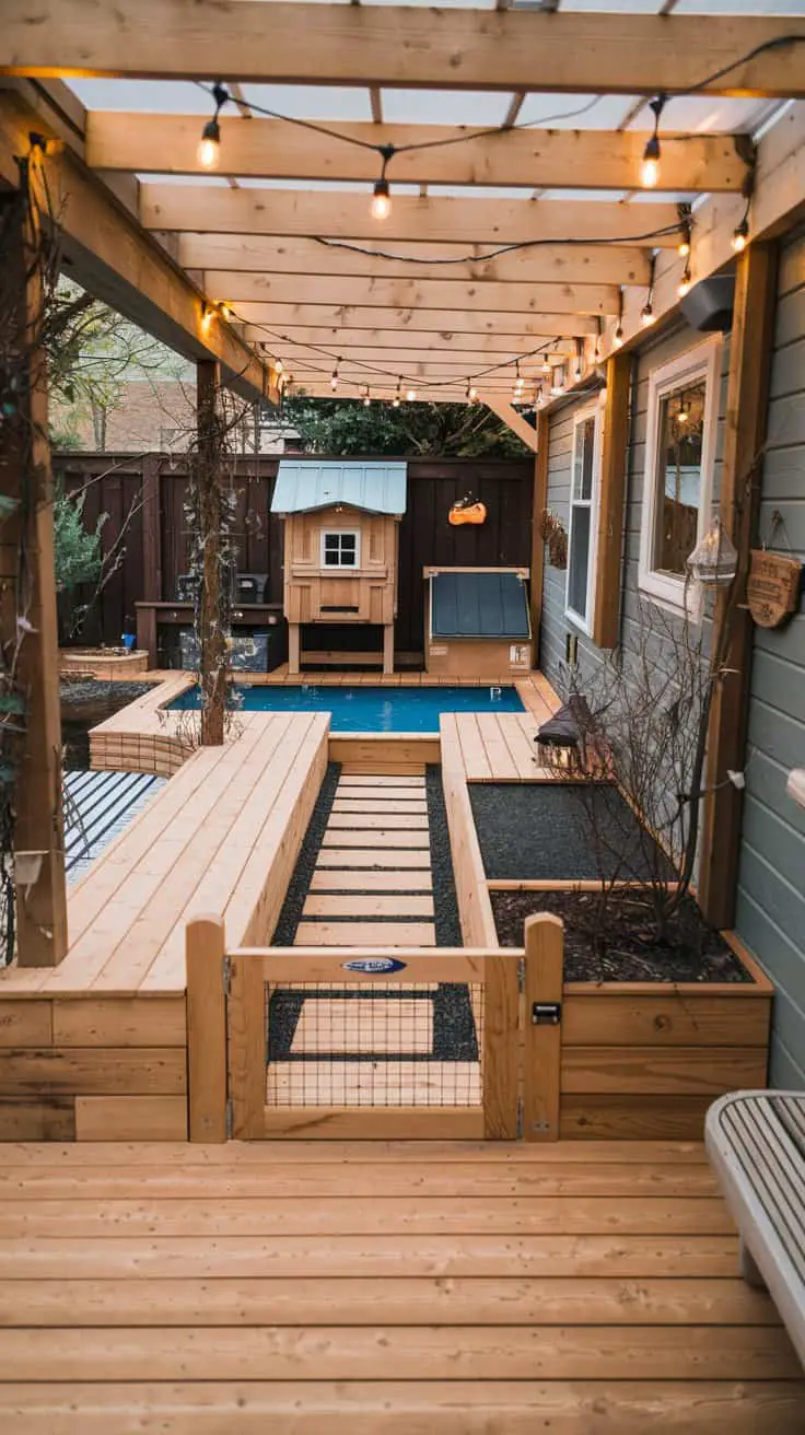 6 Duck Run and Pool Designs That Integrate Into Your Wooden Deck ...