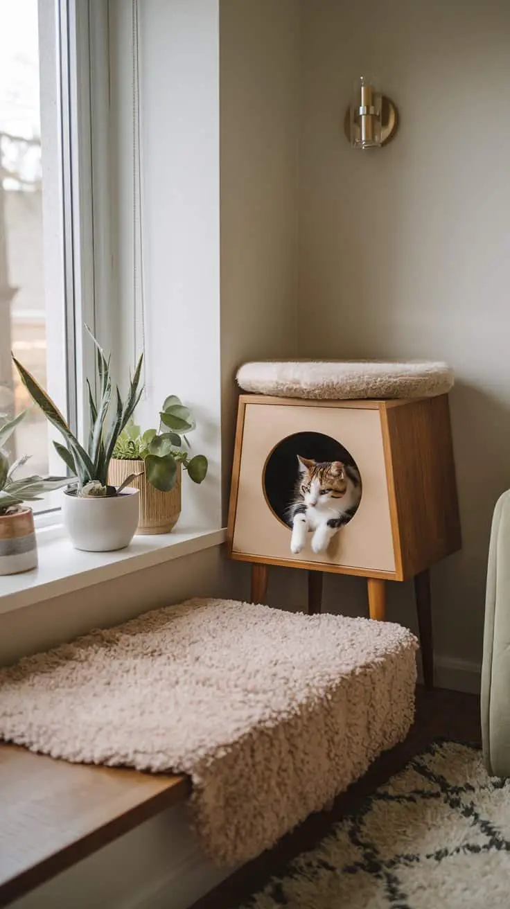 How to Blend Cat Furniture into a Small Living Room ...