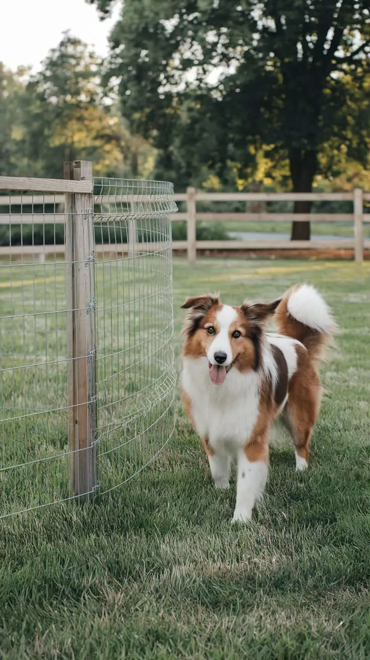 How to Use Hog Wire Fence for a Dog Side Yard Run - middlekingdomrescue.com