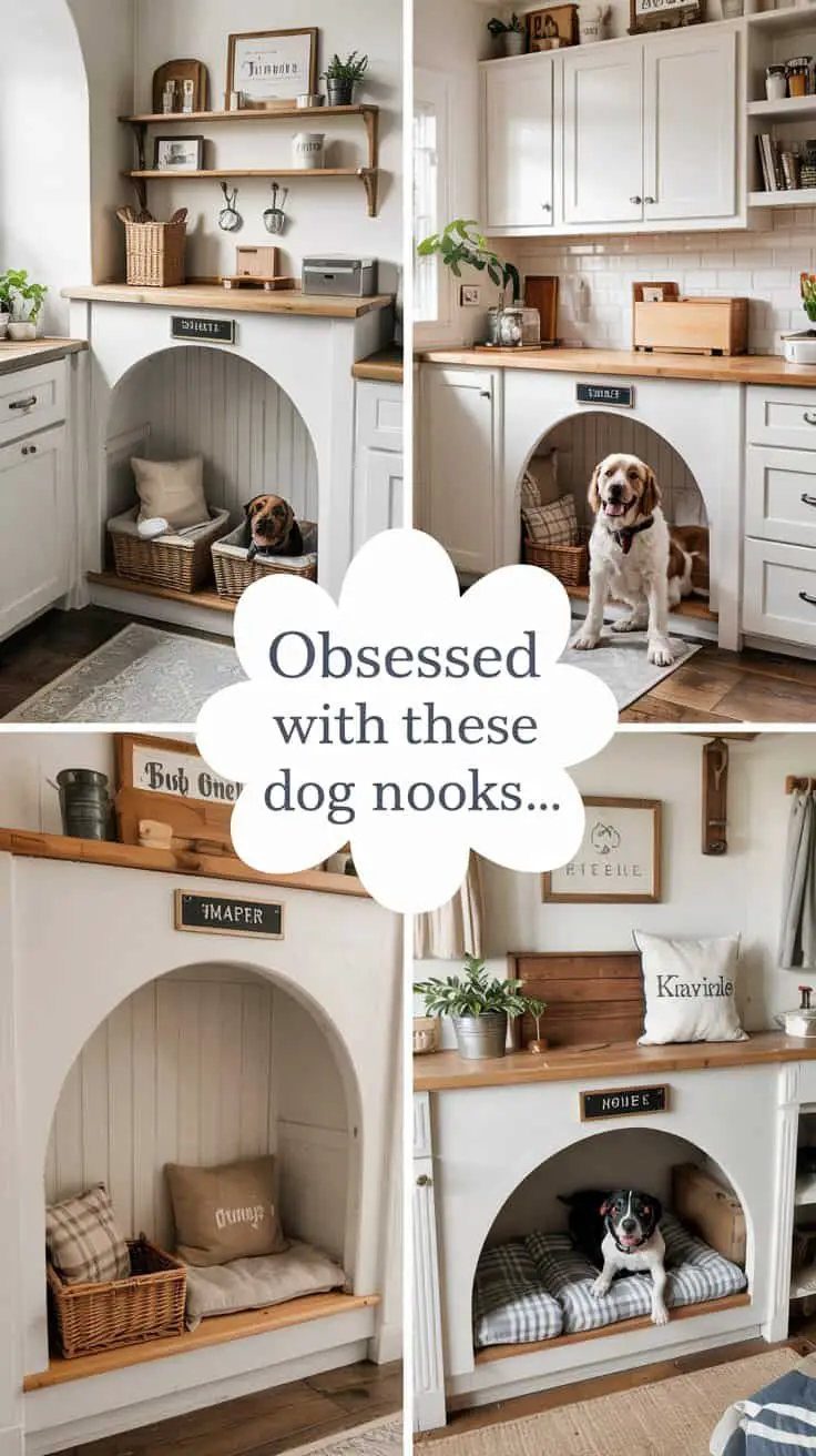 5+ Rustic Farmhouse Dog Nooks for Your Kitchen - middlekingdomrescue.com
