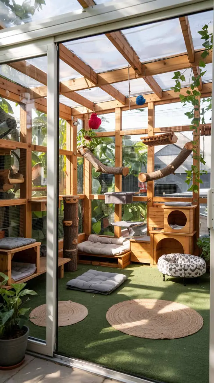 Outdoor Cat Enclosure Ideas with a DIY “Greenhouse” Vibe for Spring ...